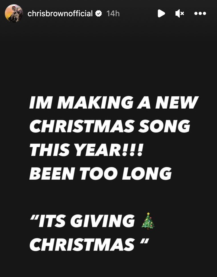 Chris Brown Says He's Releasing A New Song This Christmas