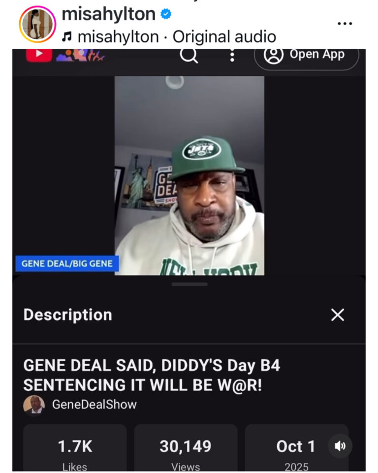 Misa Hylton Breaks Silence As 'Sean Combs: The Reckoning' And Gene Deal ...